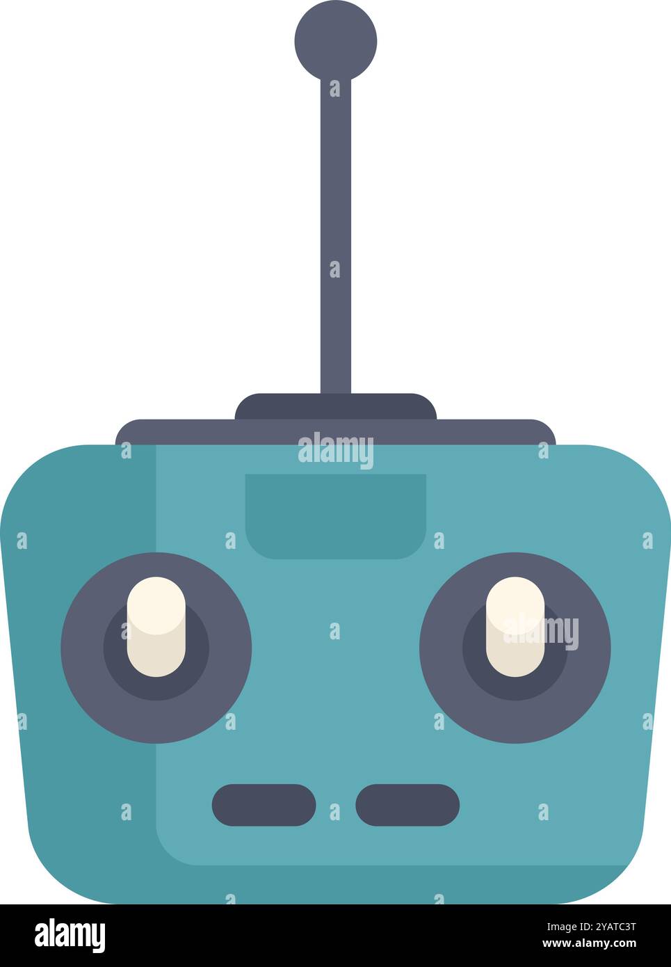 Blue remote control with antenna, featuring buttons and a sleek design ...