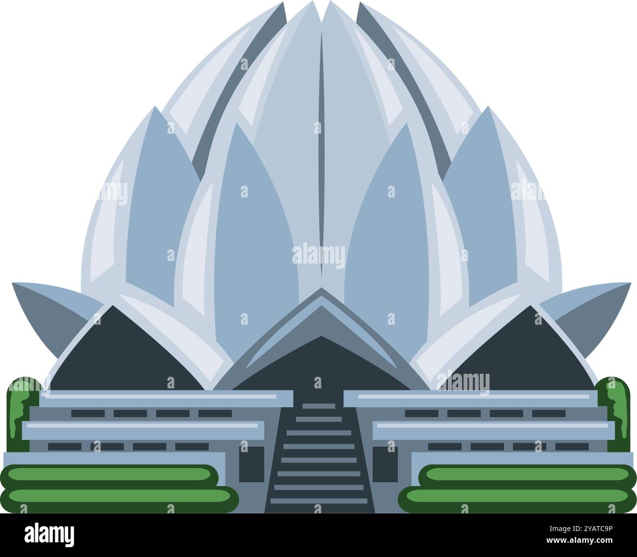 Bahai temple lotus temple Stock Vector Images - Alamy
