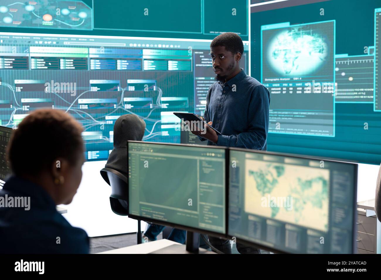 Cyber defense team working hi-res stock photography and images - Alamy