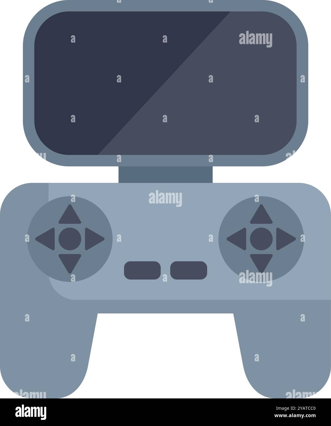 Remote control with joysticks and buttons is transmitting control ...
