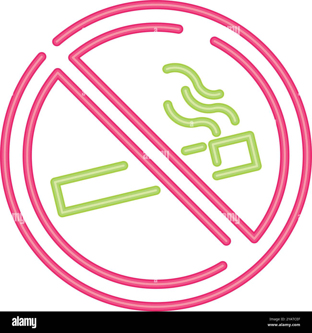 No smoking informative signal neon light Stock Vector Image & Art - Alamy