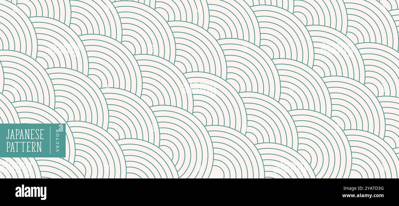 eastern sashiko style japanese pattern banner design vector Stock ...