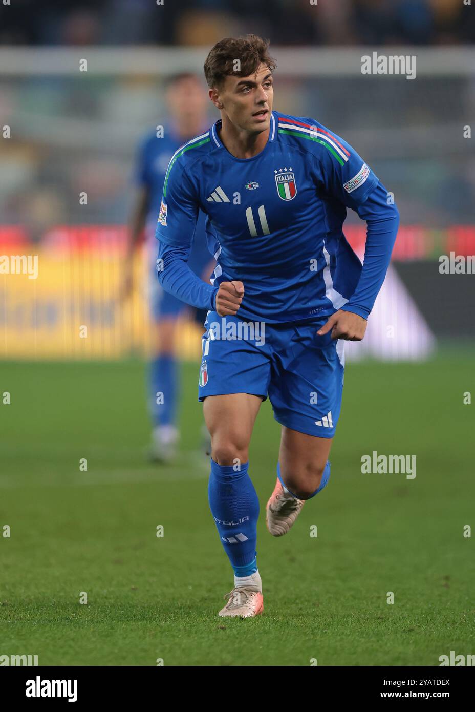 Udine, Italy. 14th Oct, 2024. Daniele Maldini of Italy on his full ...