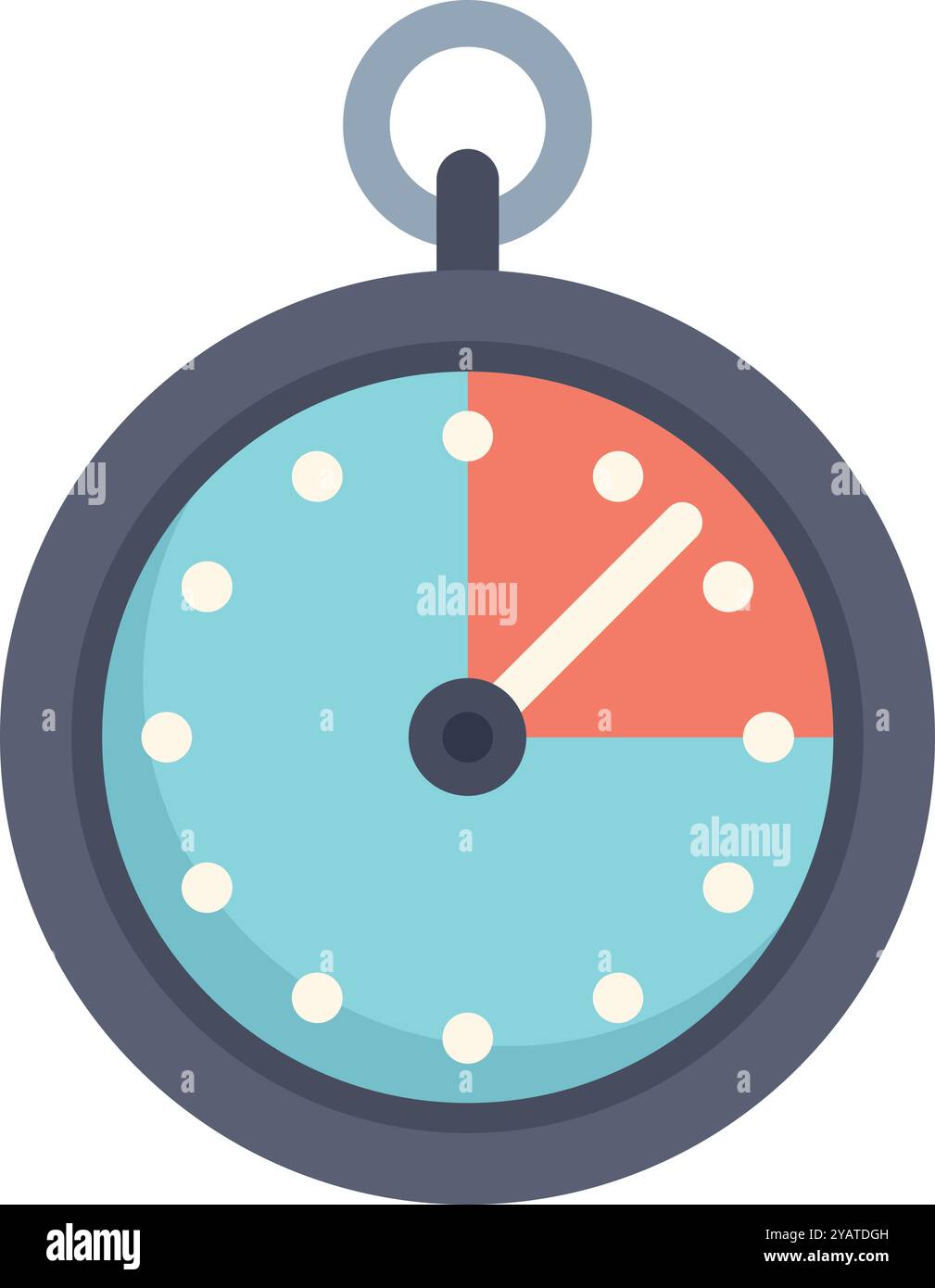 Stopwatch showing time passing icon illustration with flat design style ...