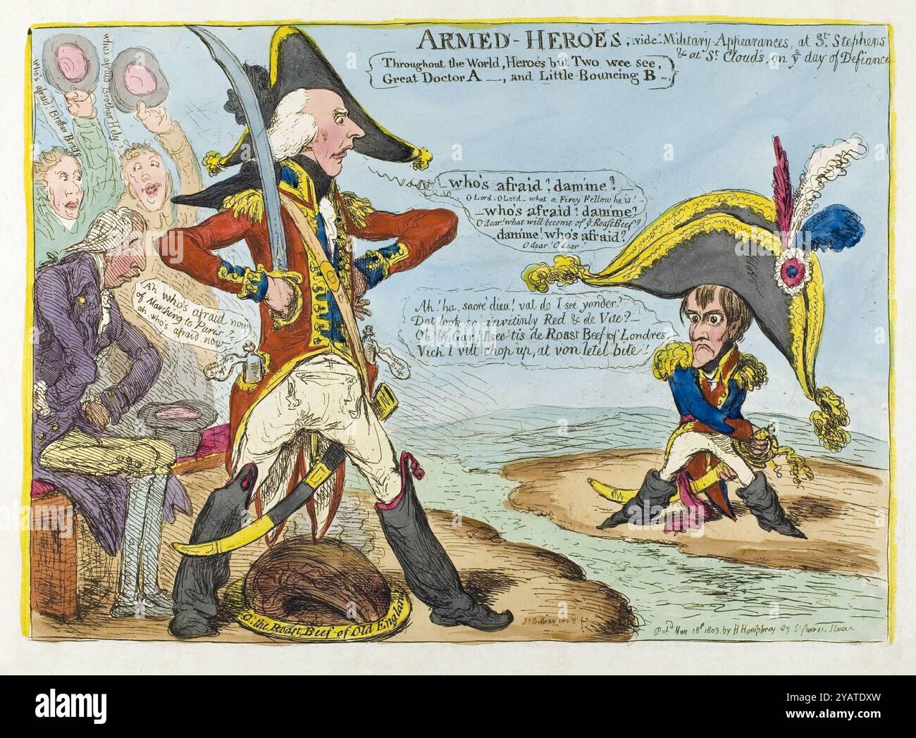 English satirical print napoleon hi-res stock photography and images ...