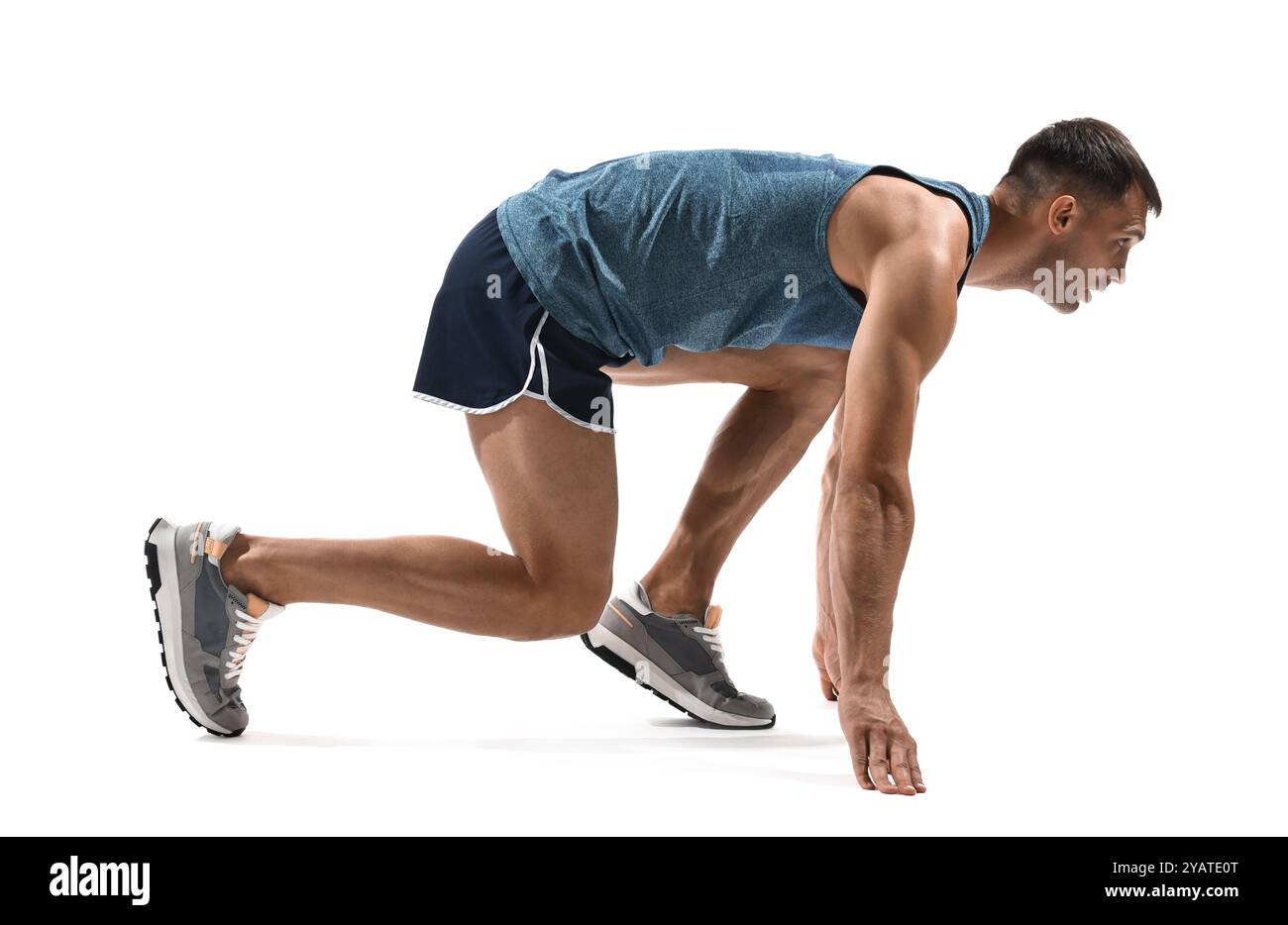 Athletic sportsman in active Cut Out Stock Images & Pictures - Alamy