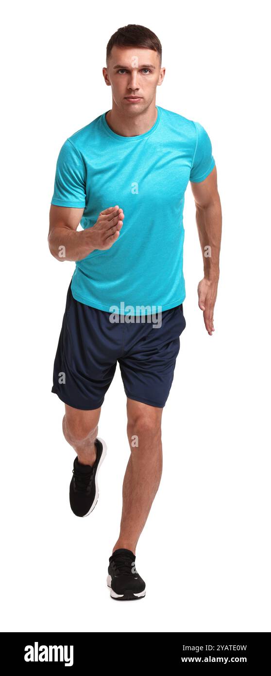 Sportsman practicing running on Cut Out Stock Images & Pictures - Alamy