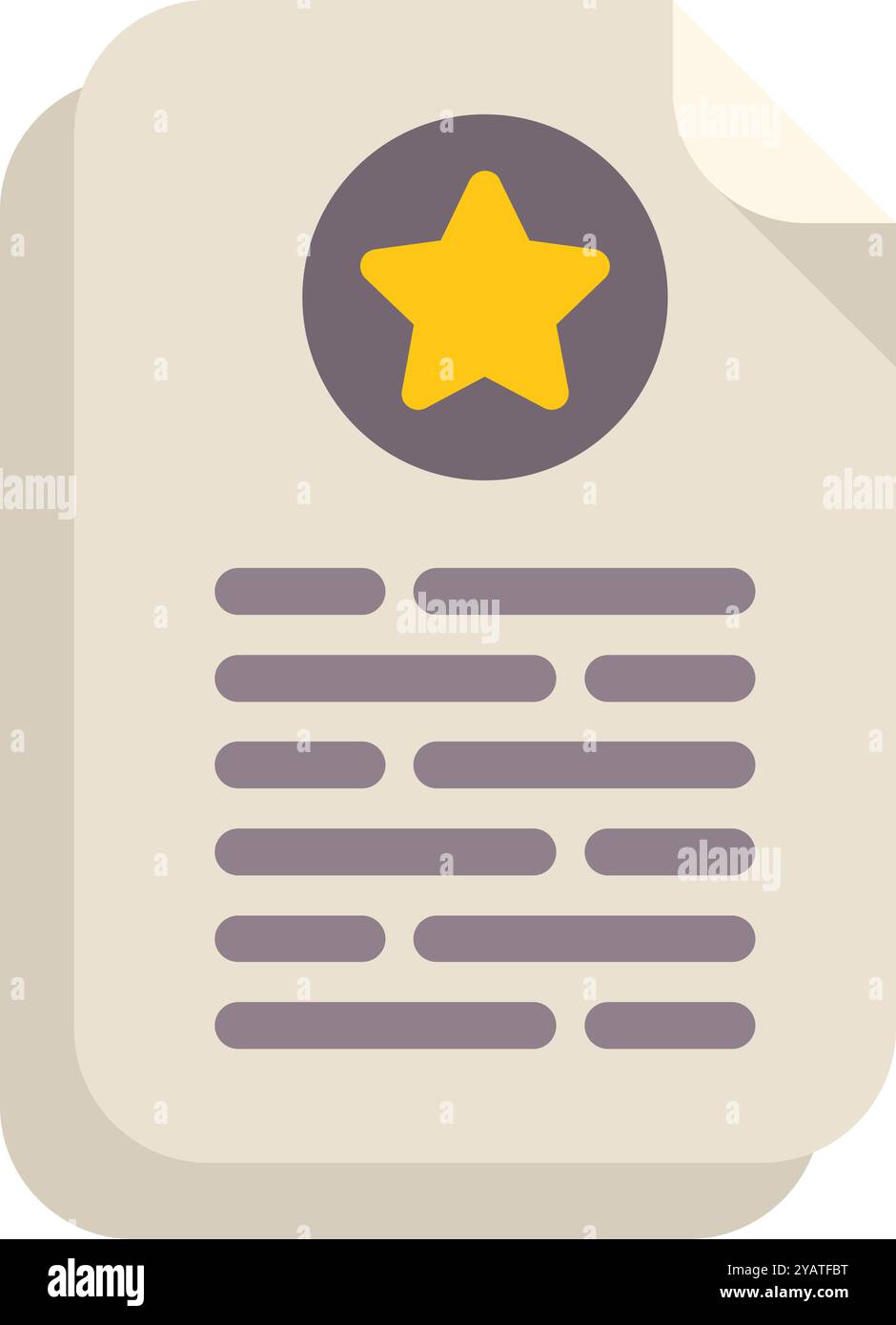 Document is displaying with a star indicating important information and ...