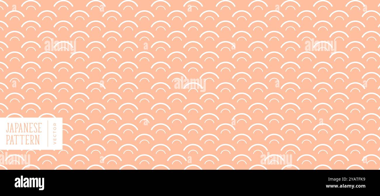 japanese wave pattern banner with oriental textile texture vector Stock ...