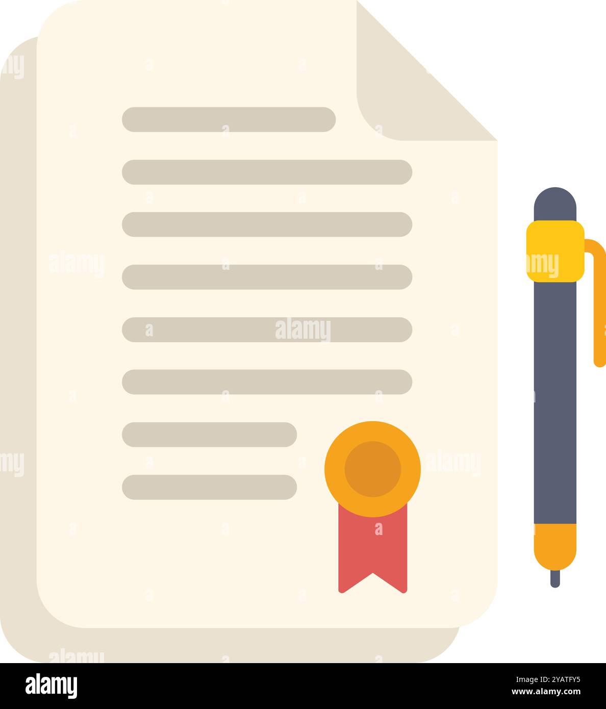 Illustration of a contract with a wax seal and a pen, representing the ...