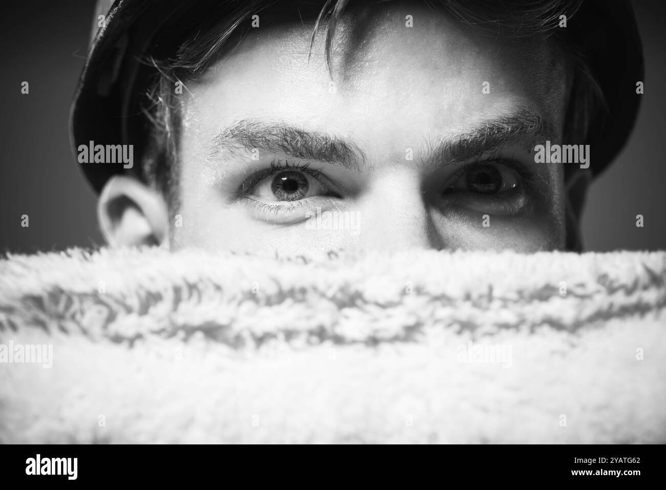 Builder professional equipment work Black and White Stock Photos ...