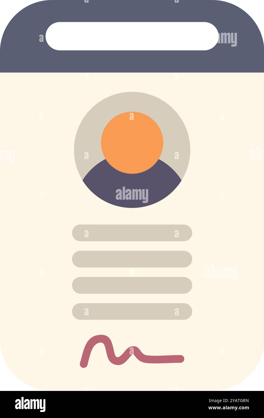 Personal identification card with photo and signature is verifying ...