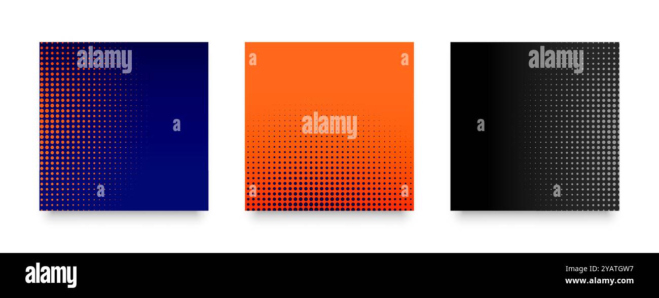 Retro halftone gradient set Stock Vector Images - Alamy