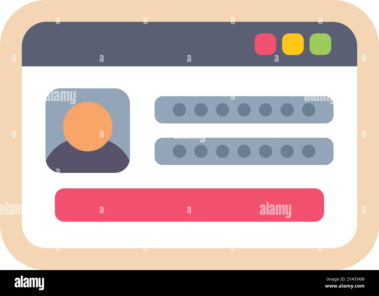 Online registration form with highlighted fields for entering personal ...