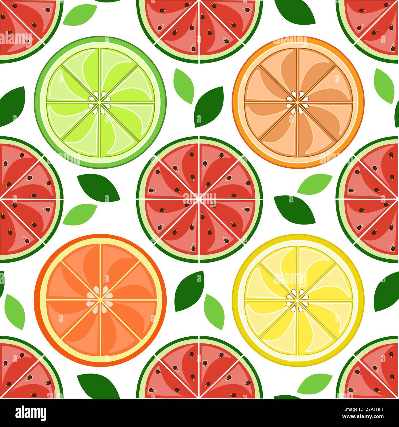 Watermelon lime slices Stock Vector Images - Alamy