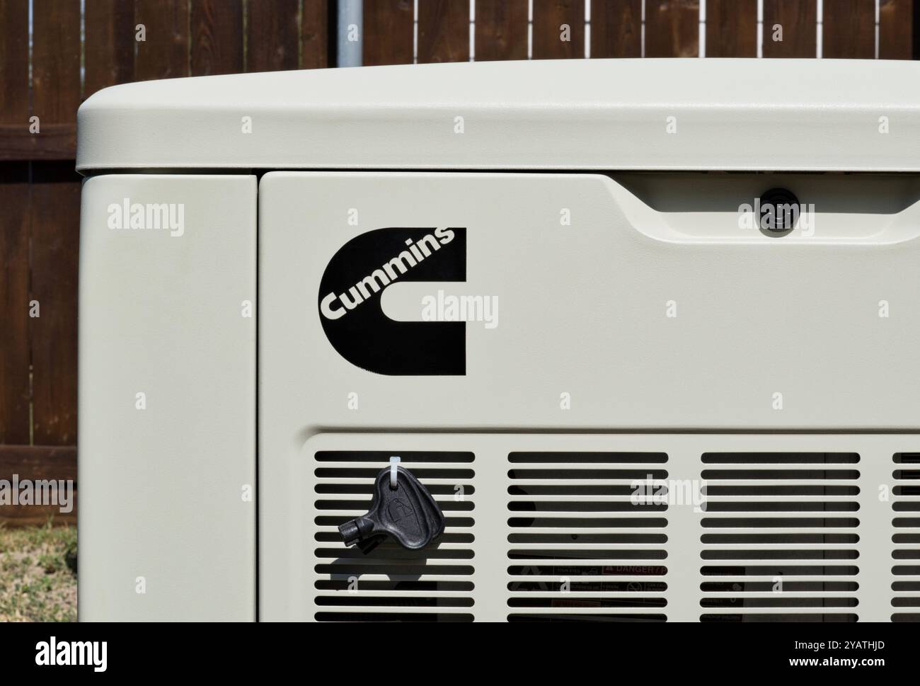 Houston, Texas USA 10-11-2024: Cummins logo standby generator in ...