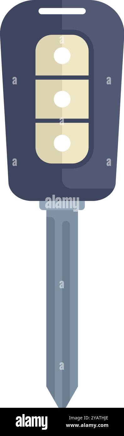 Modern car key with a remote control locking system is shown, emphasizing automotive security ...