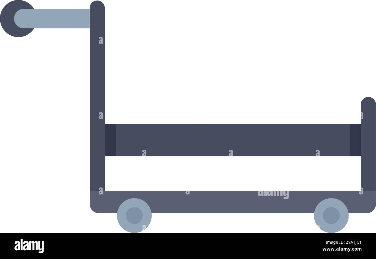 Simple flat illustration of an empty platform hand truck isolated on ...