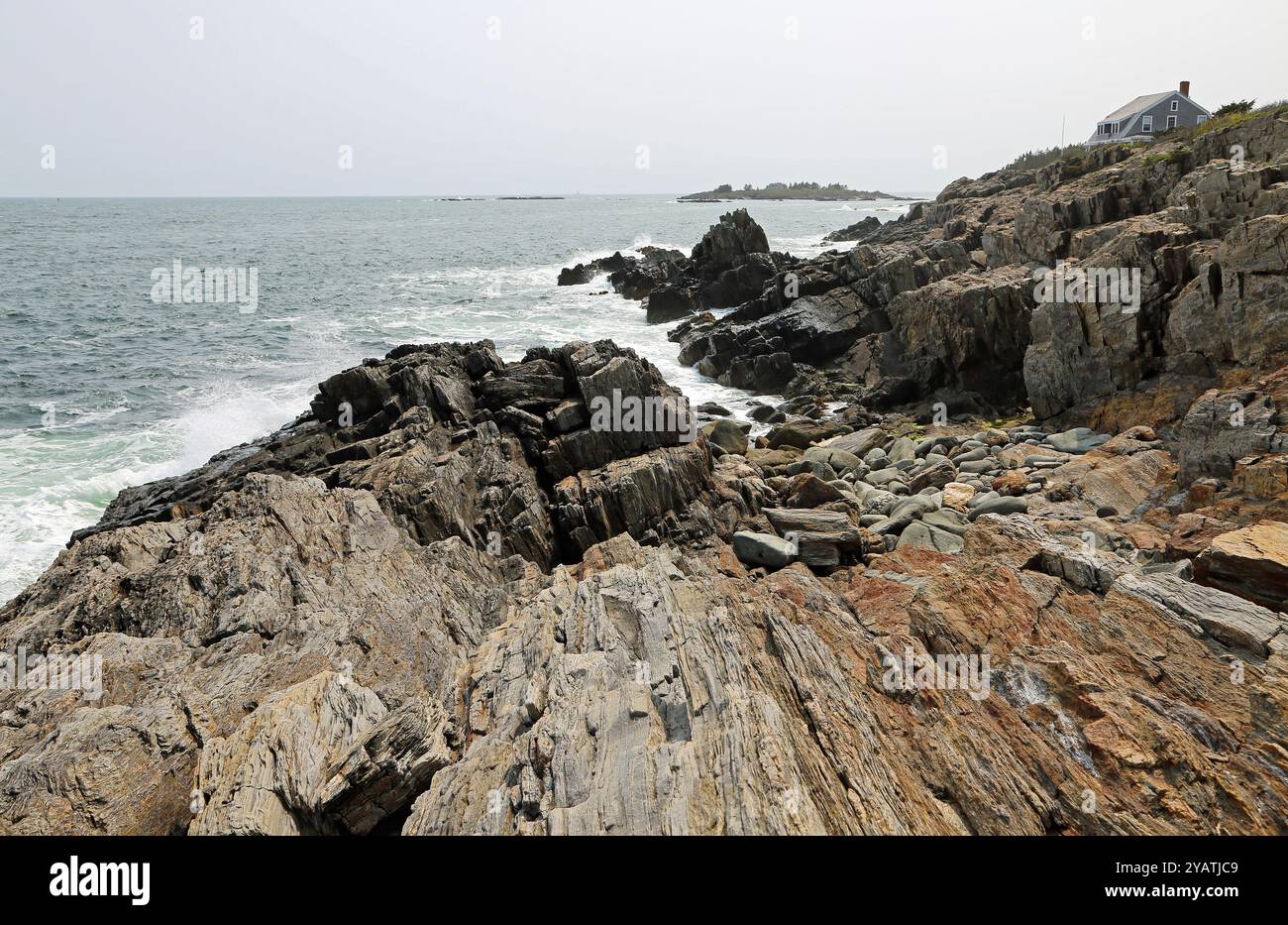 Cliffs of Giant's Stairs, Maine Stock Photo - Alamy