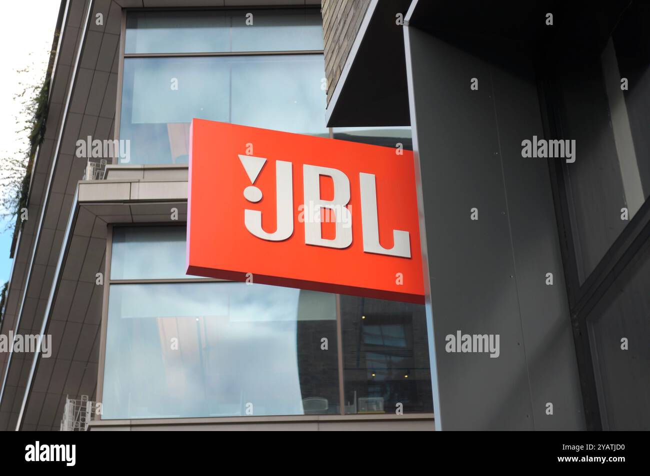 A JBL store is seen in the SoHo neighborhood in Manhattan, New York ...