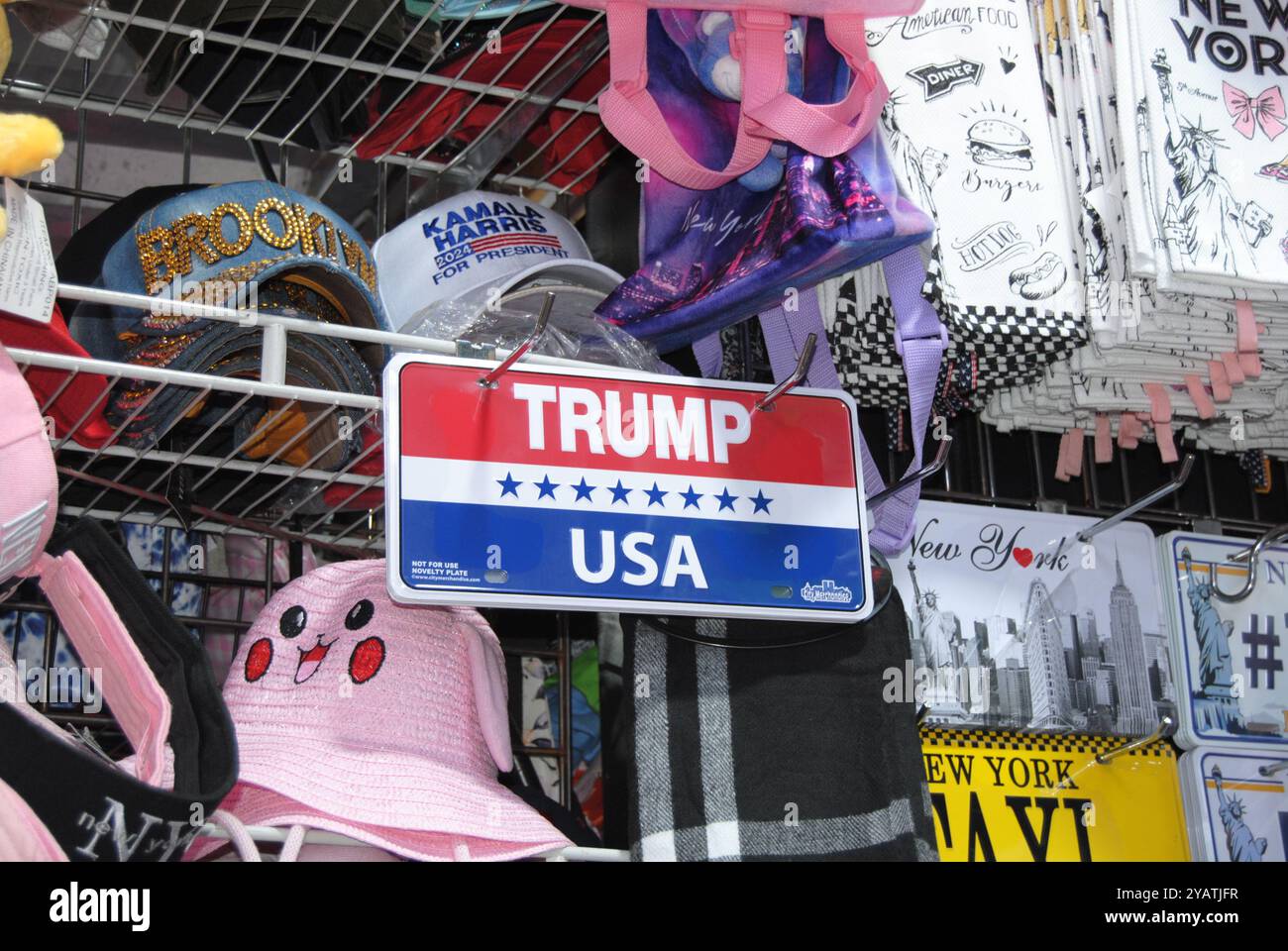 New York City, New York, USA - October 13 2024: "Trump USA" license ...