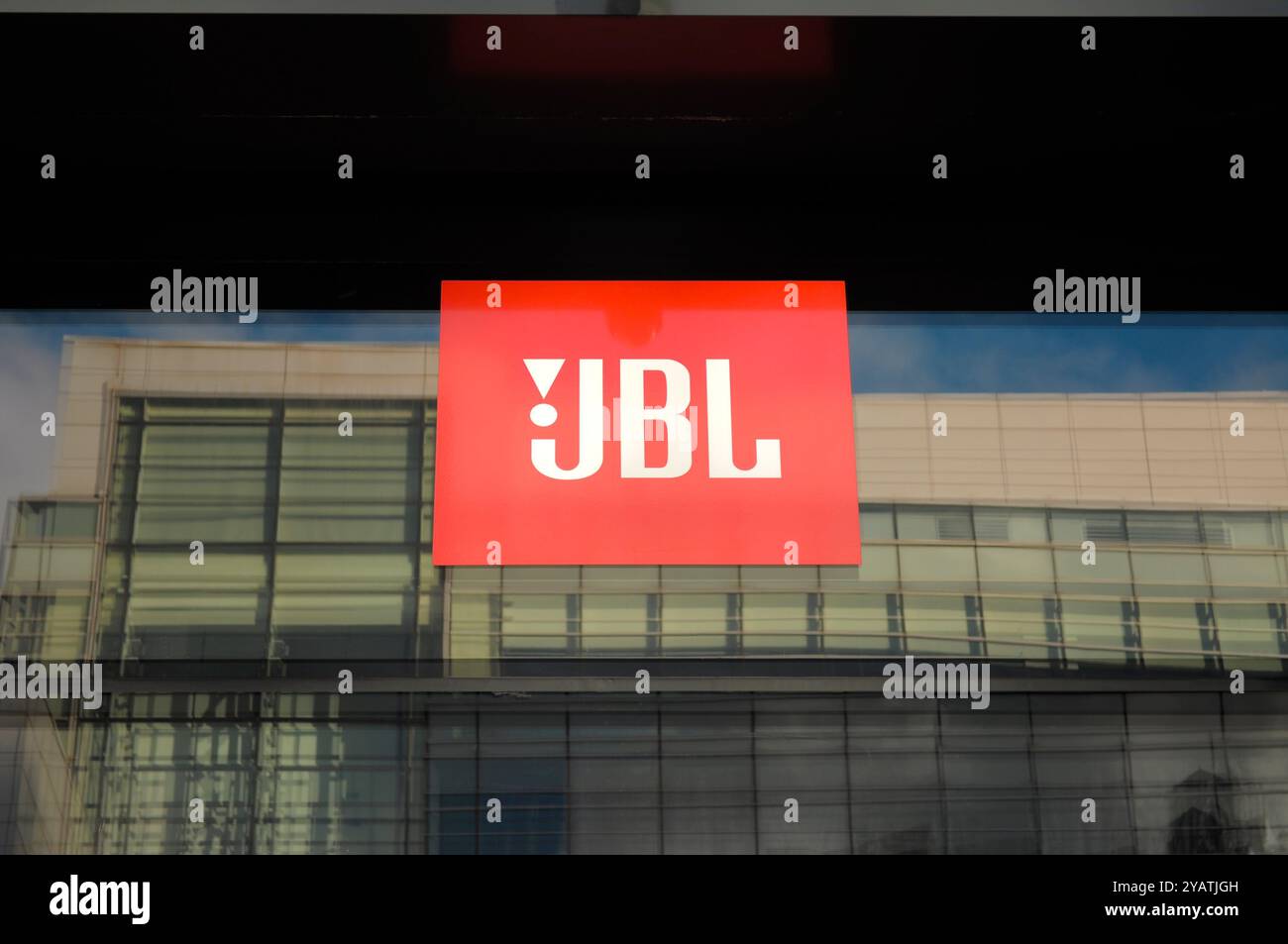 A JBL store is seen in the SoHo neighborhood in Manhattan, New York ...