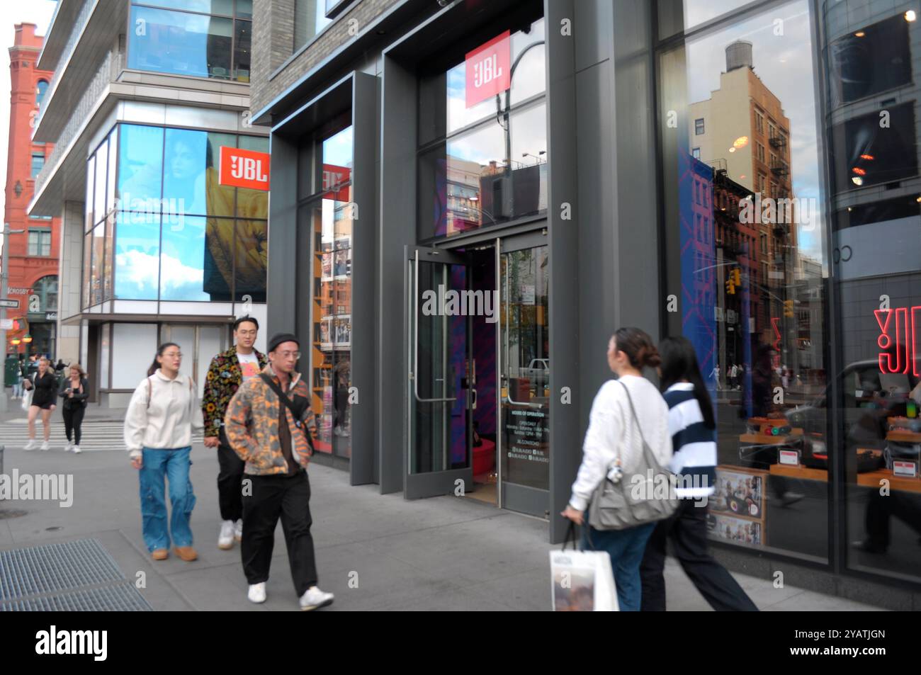 A JBL store is seen in the SoHo neighborhood in Manhattan, New York ...