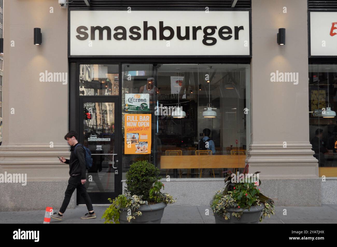 A Smashburger restaurant is seen in Manhattan, New York City Stock ...