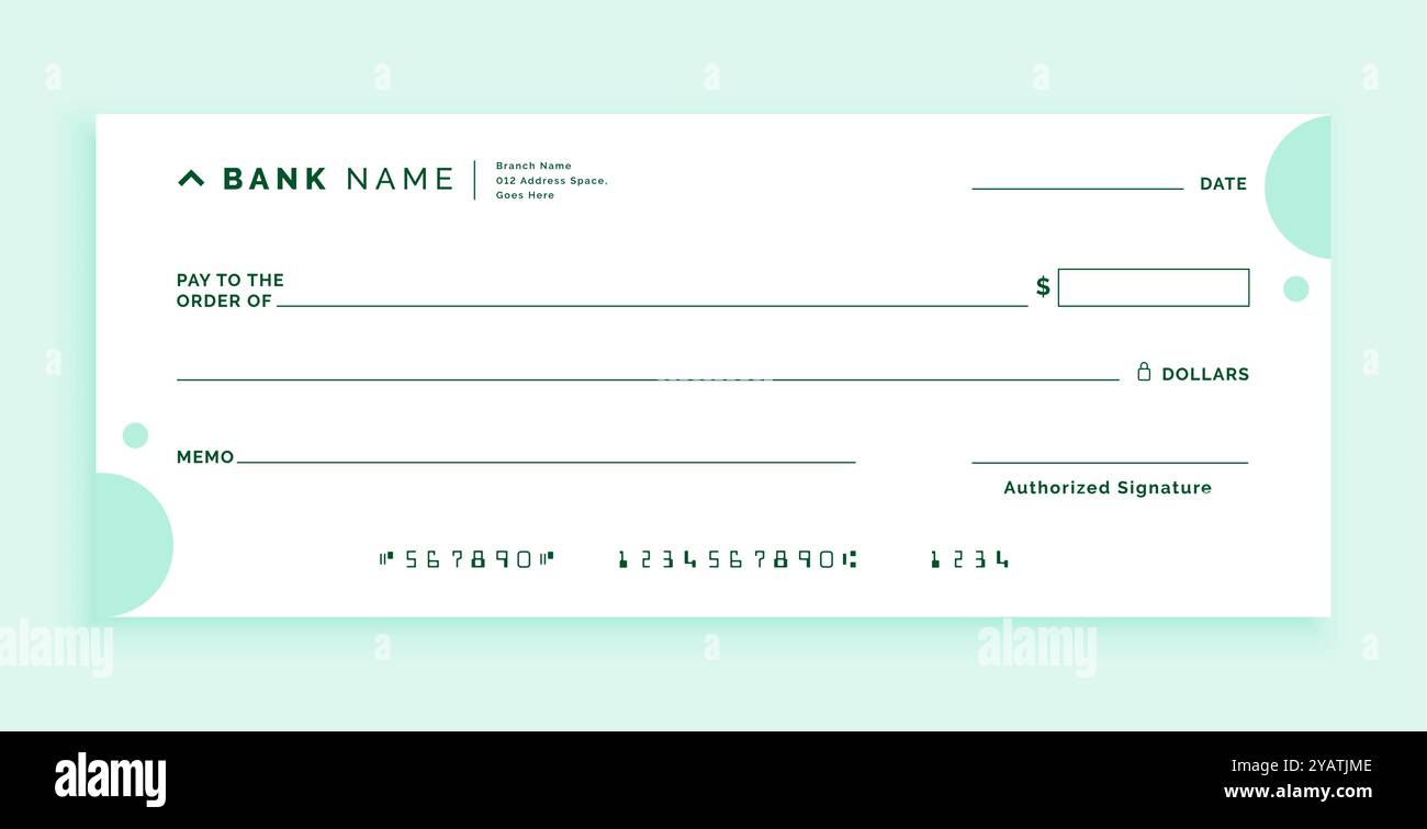 modern bank cheque check voucher template vector Stock Vector Image ...
