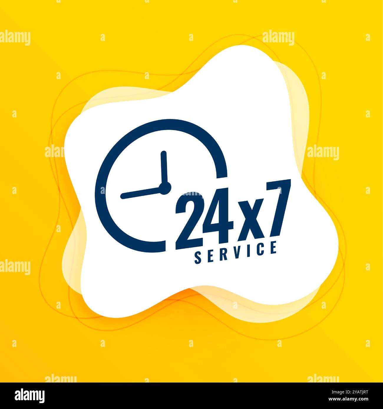 24 hrs and 7 days everyday anytime service modern poster vector Stock ...