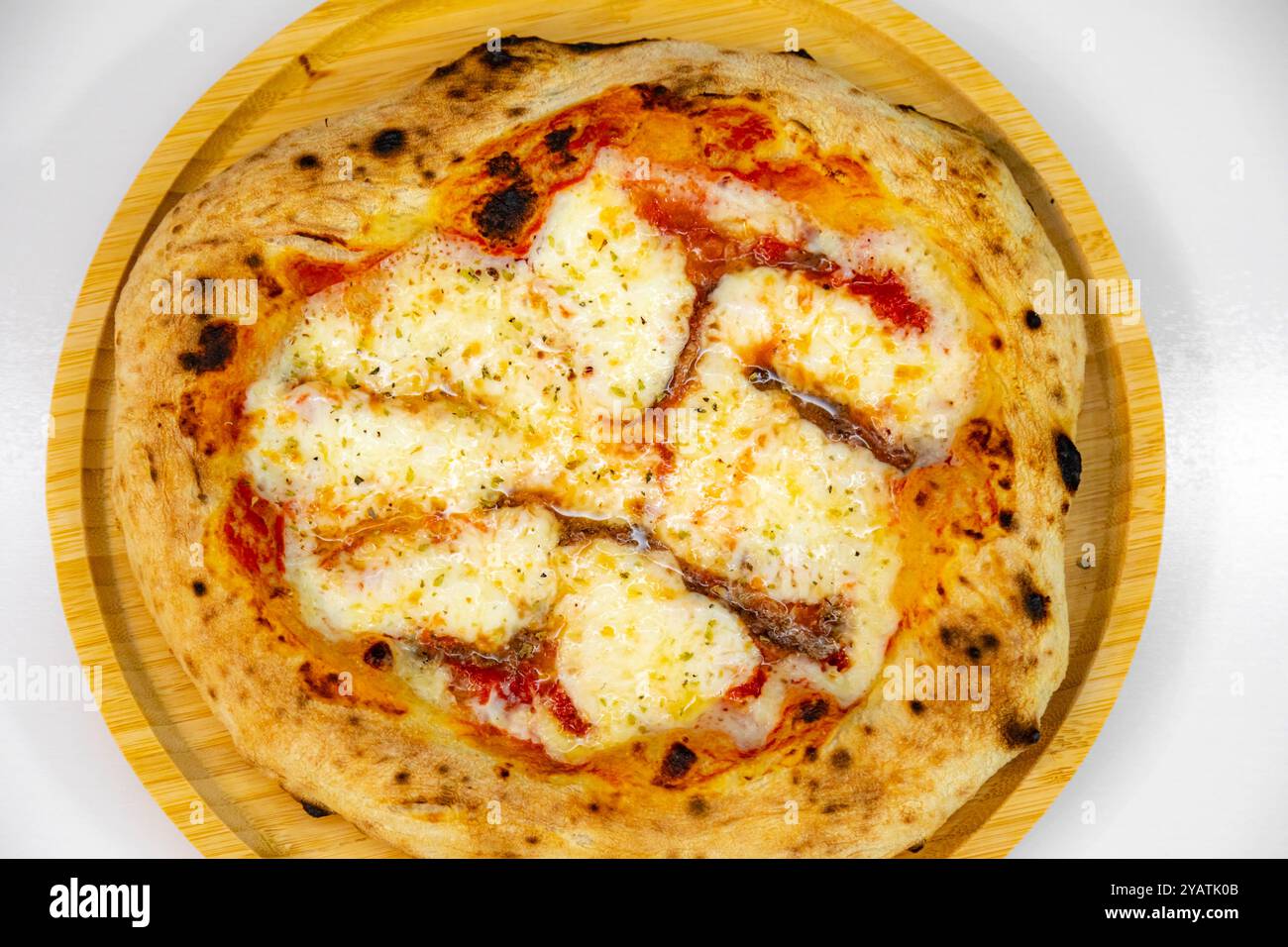 Classic rustic artisanal pizza with long-maturing dough Stock Photo - Alamy
