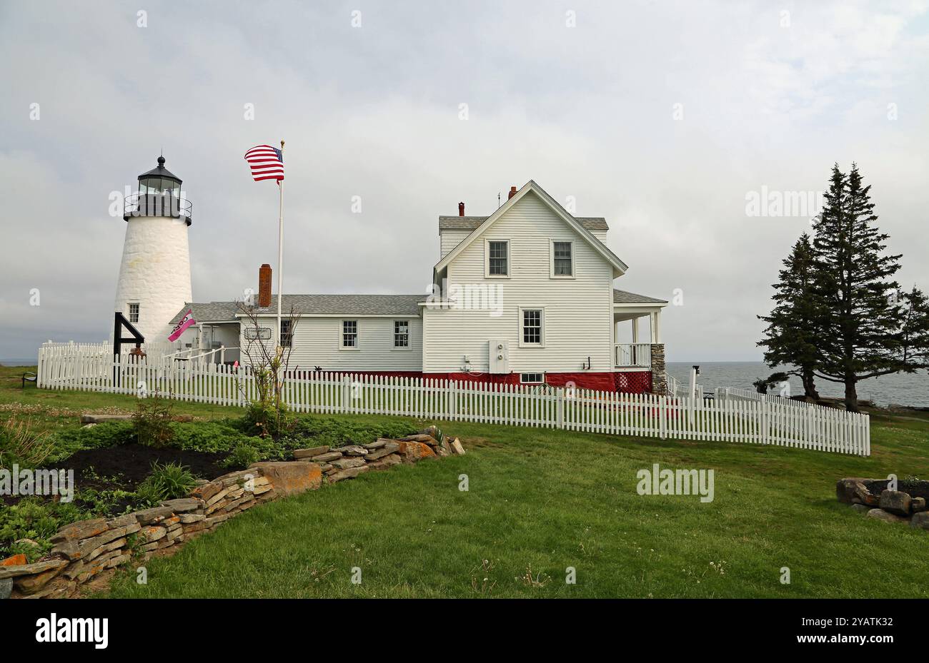 Landscape with Pemaquid Point, Maine Stock Photo - Alamy