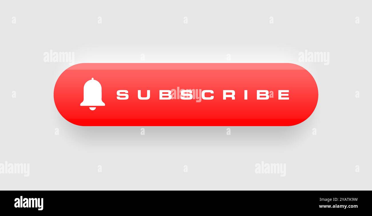 web subscribe button for youtube channel vector Stock Vector Image ...