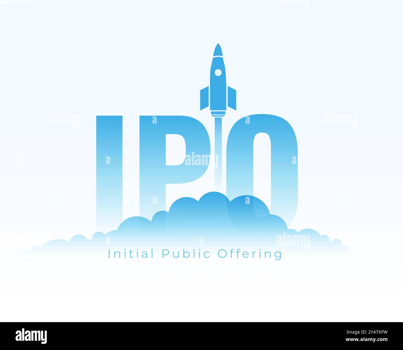 ipo initial public offering share launch background design vector Stock ...