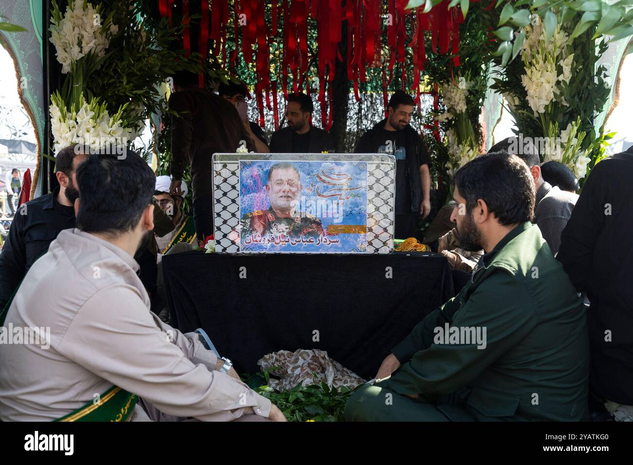 The coffin of the late Iranian Revolutionary Guard Gen. Abbas ...