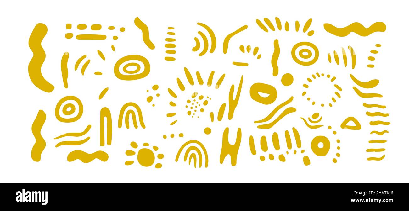 collection of underline scribble element in doodle art vector Stock ...