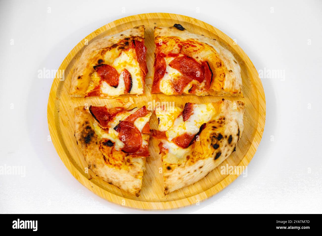 Classic rustic artisanal pizza with long-maturing dough Stock Photo - Alamy