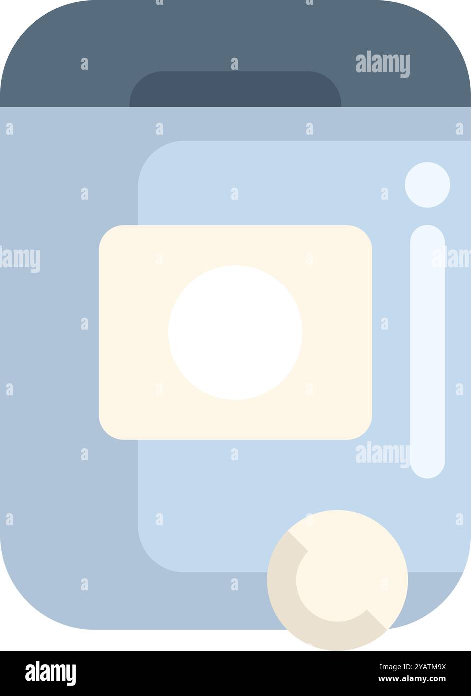 Laundry wash cycle program icon showing the settings of a front load ...