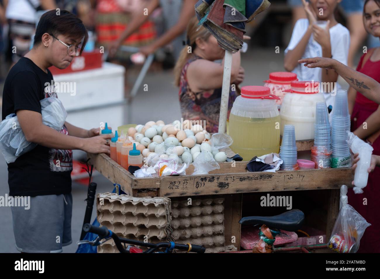 12/10/2024 Cebu City, Philippines. A street food stall selling the ...