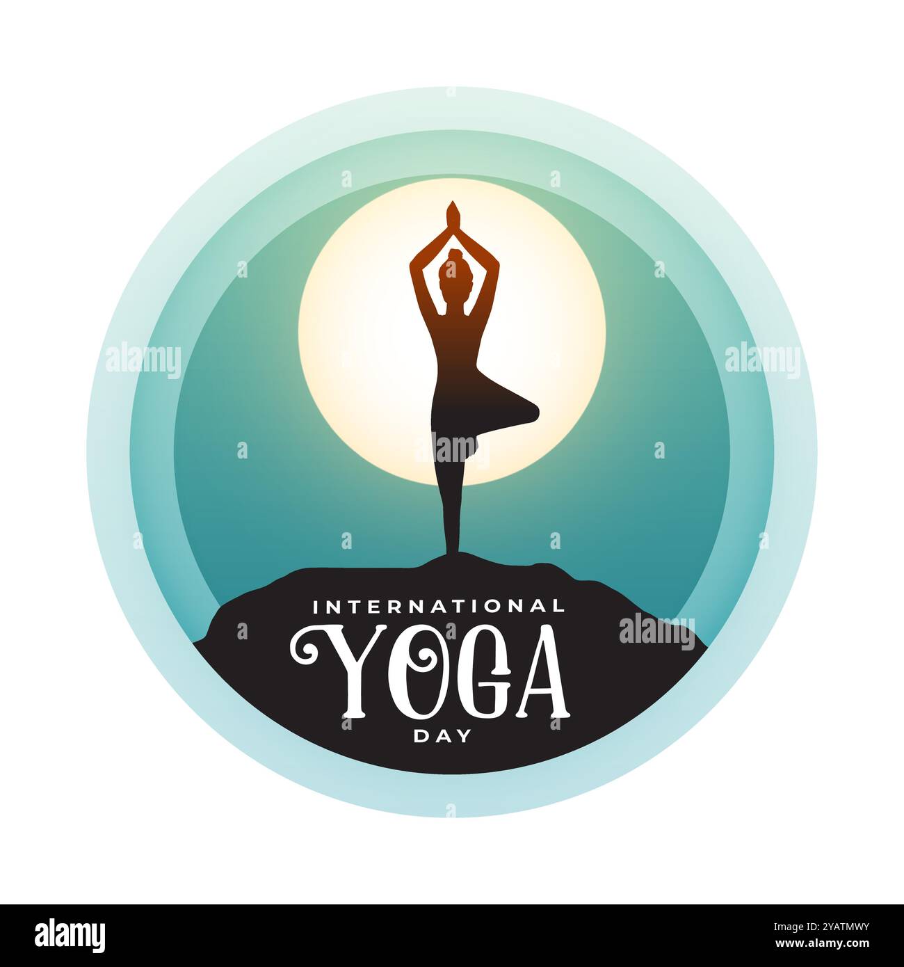 international yoga day sunrise background woman doing surya namaskar ...