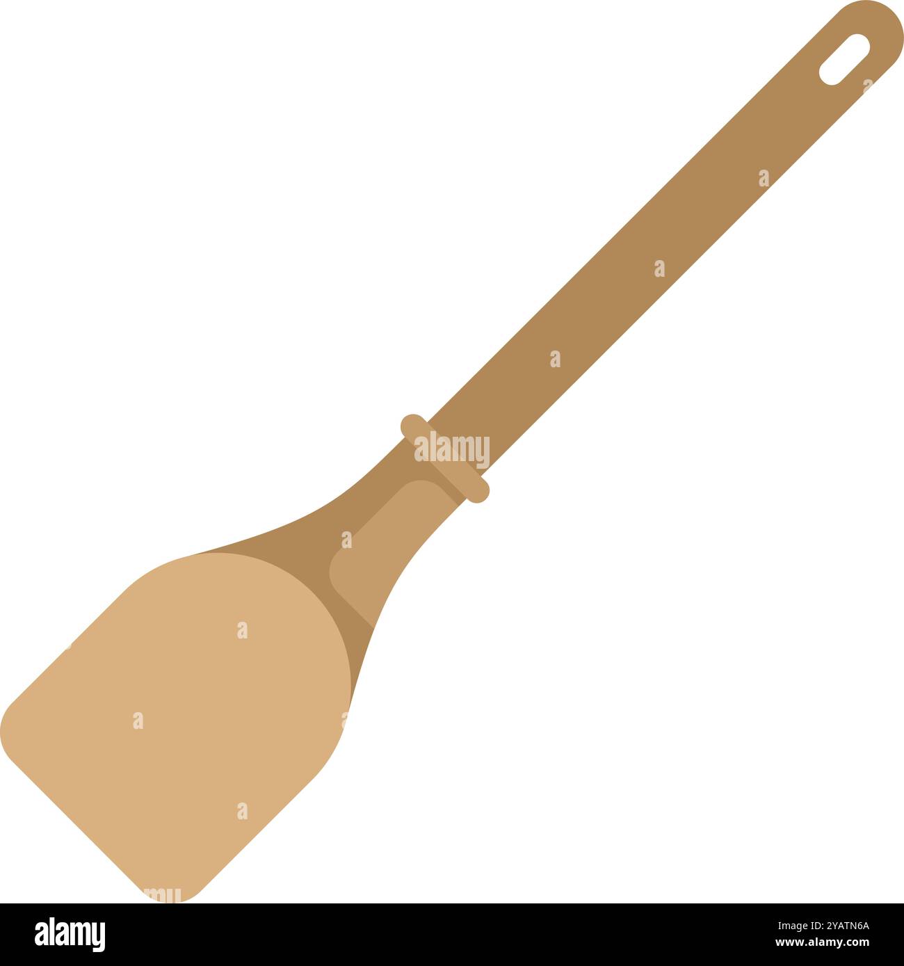 This simple vector illustration of a wooden kitchen spatula is perfect ...