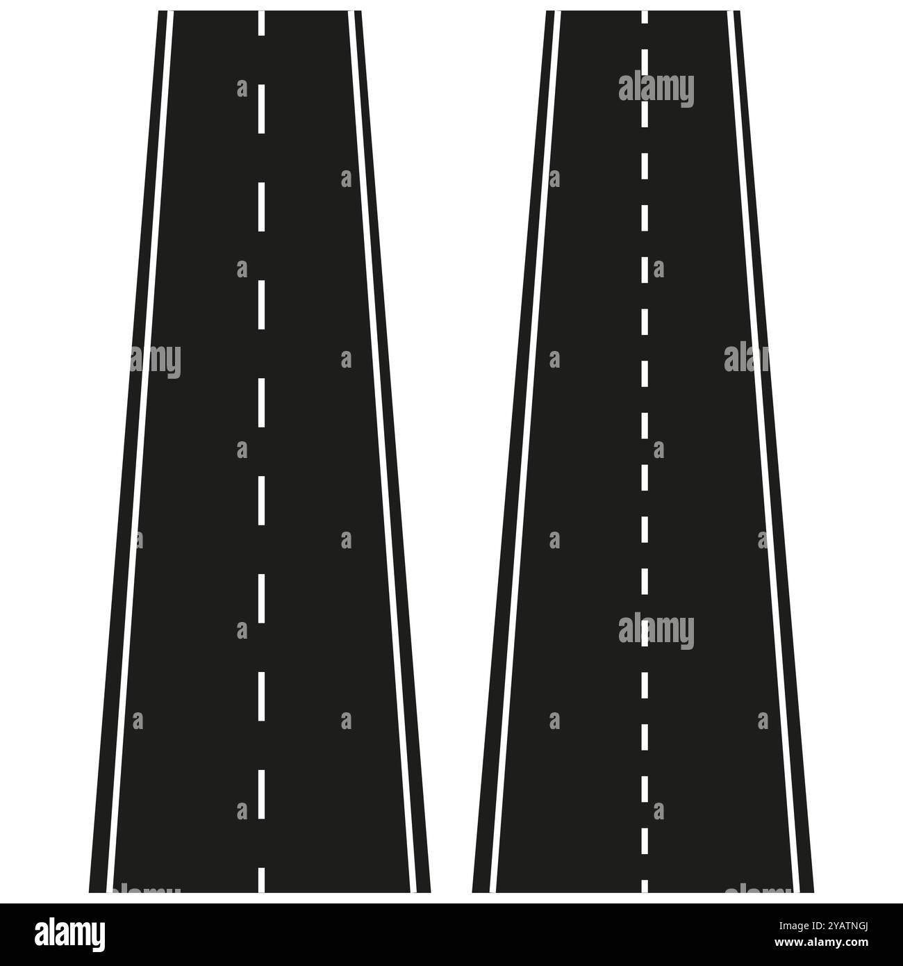Highway vector icon. Dual lane road. Simple traffic symbol. Outline ...