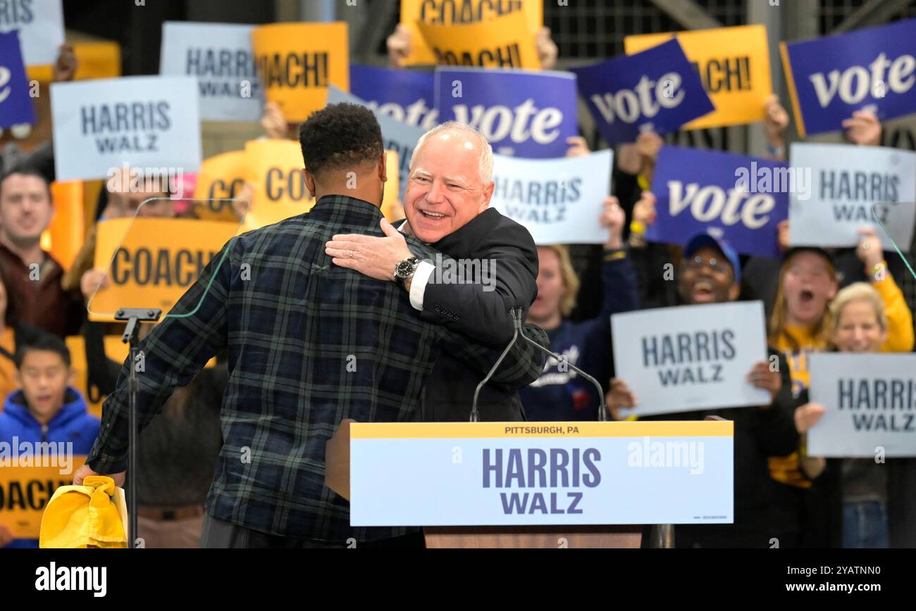 Pittsburgh, United States. 15th Oct, 2024. Democratic vice presidential ...