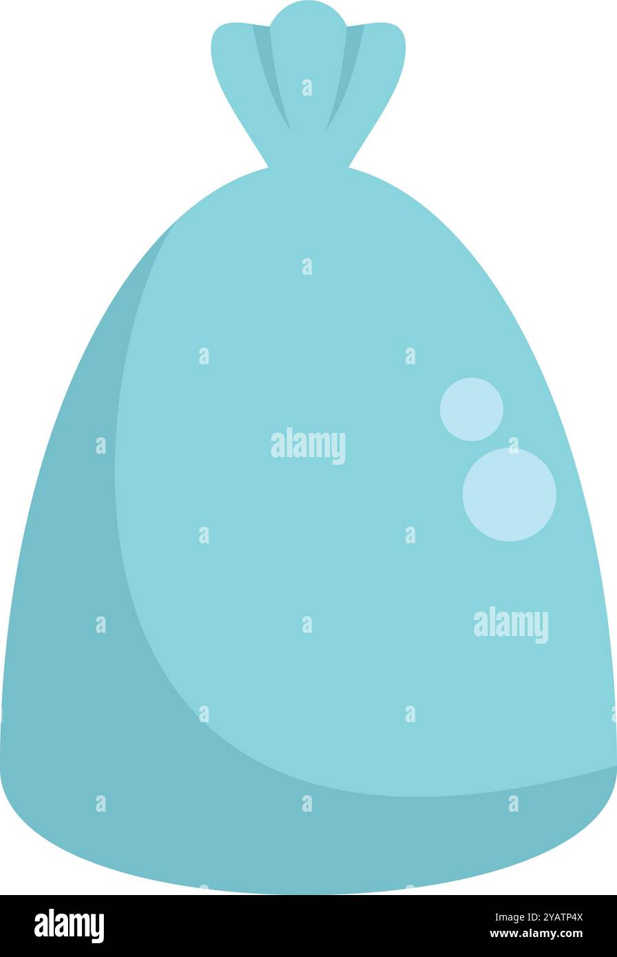 This cartoon illustration of a classic blue garbage bag is perfect for ...