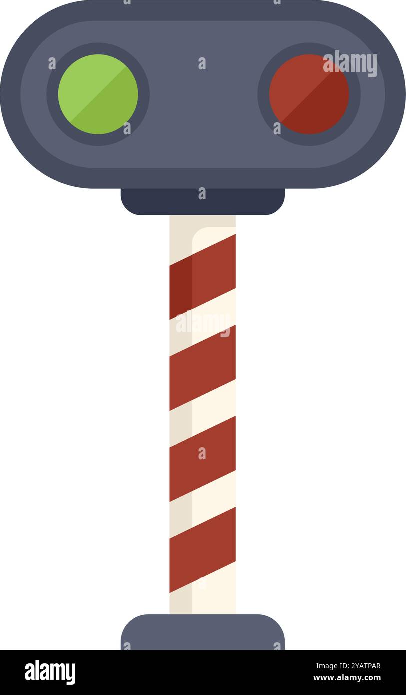 Railway traffic light showing green and red signal, ensuring safety and ...