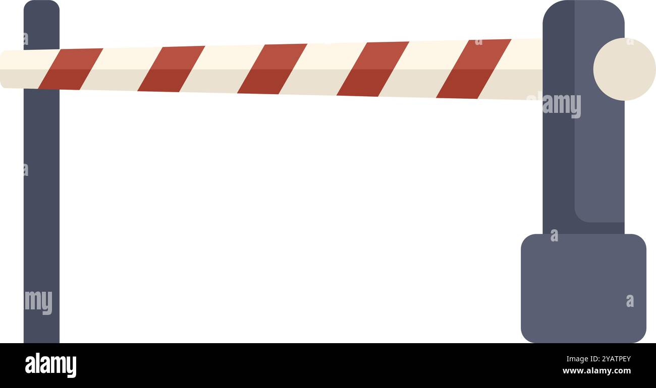 Automatic red and white boom barrier controlling vehicle access Stock ...