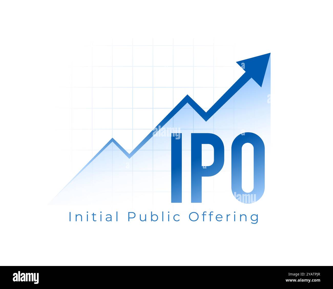 ipo stock launch background with financial growth arrow vector Stock ...