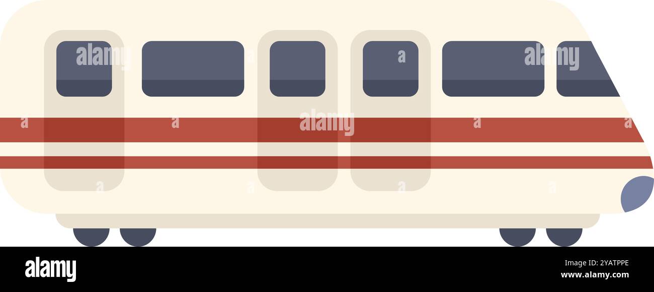 Side view of a modern high speed train arriving at the station platform ...