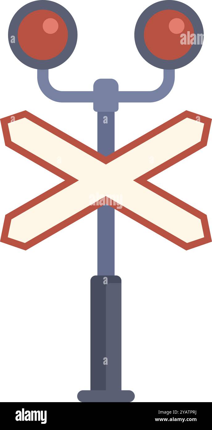 Red flashing warning light train Stock Vector Images - Alamy