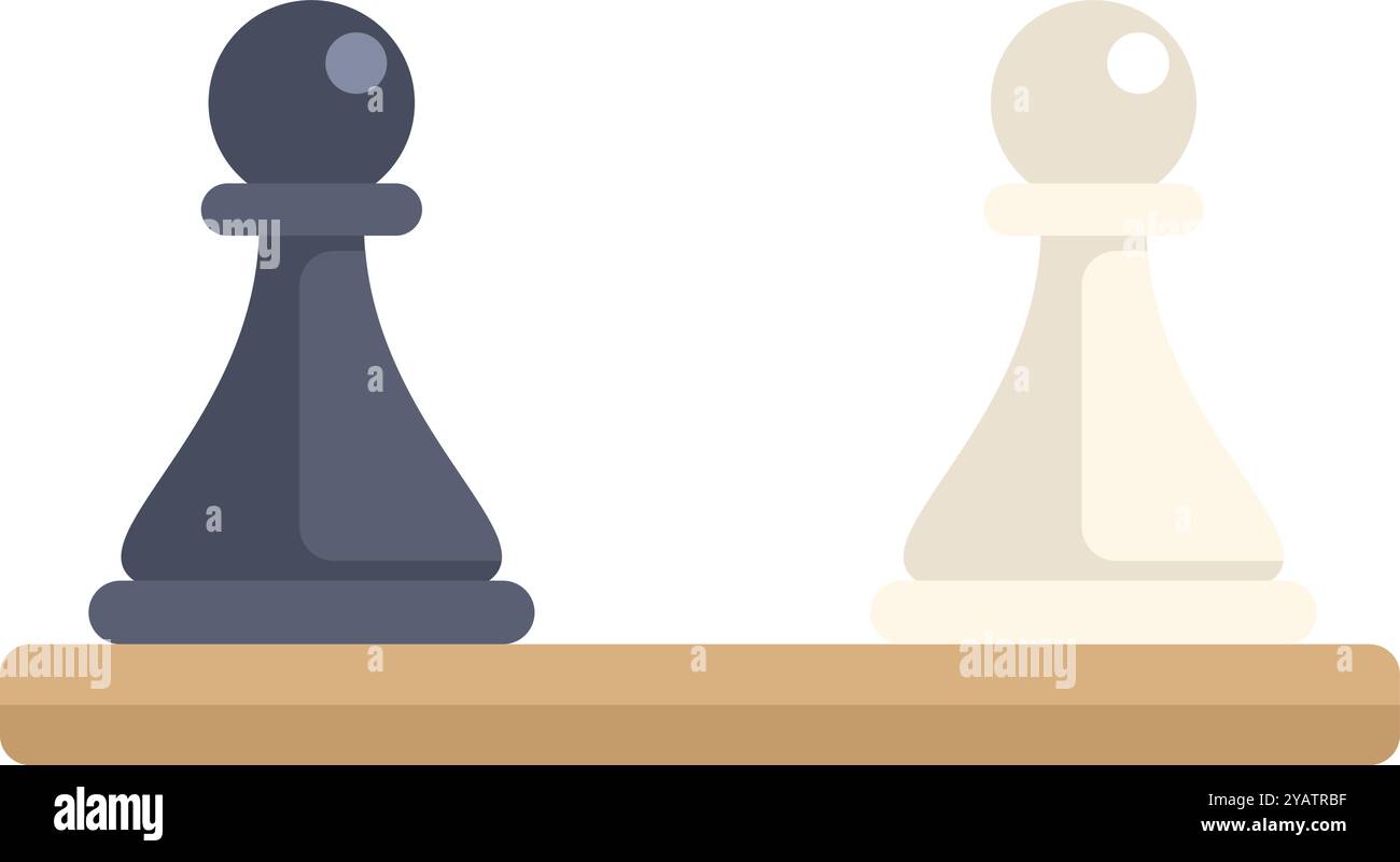 Two pawns on chessboard Stock Vector Images - Alamy